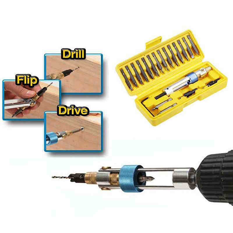 Multifunction Screwdriver 20 Piece Set Hole Drill ... – Grandado