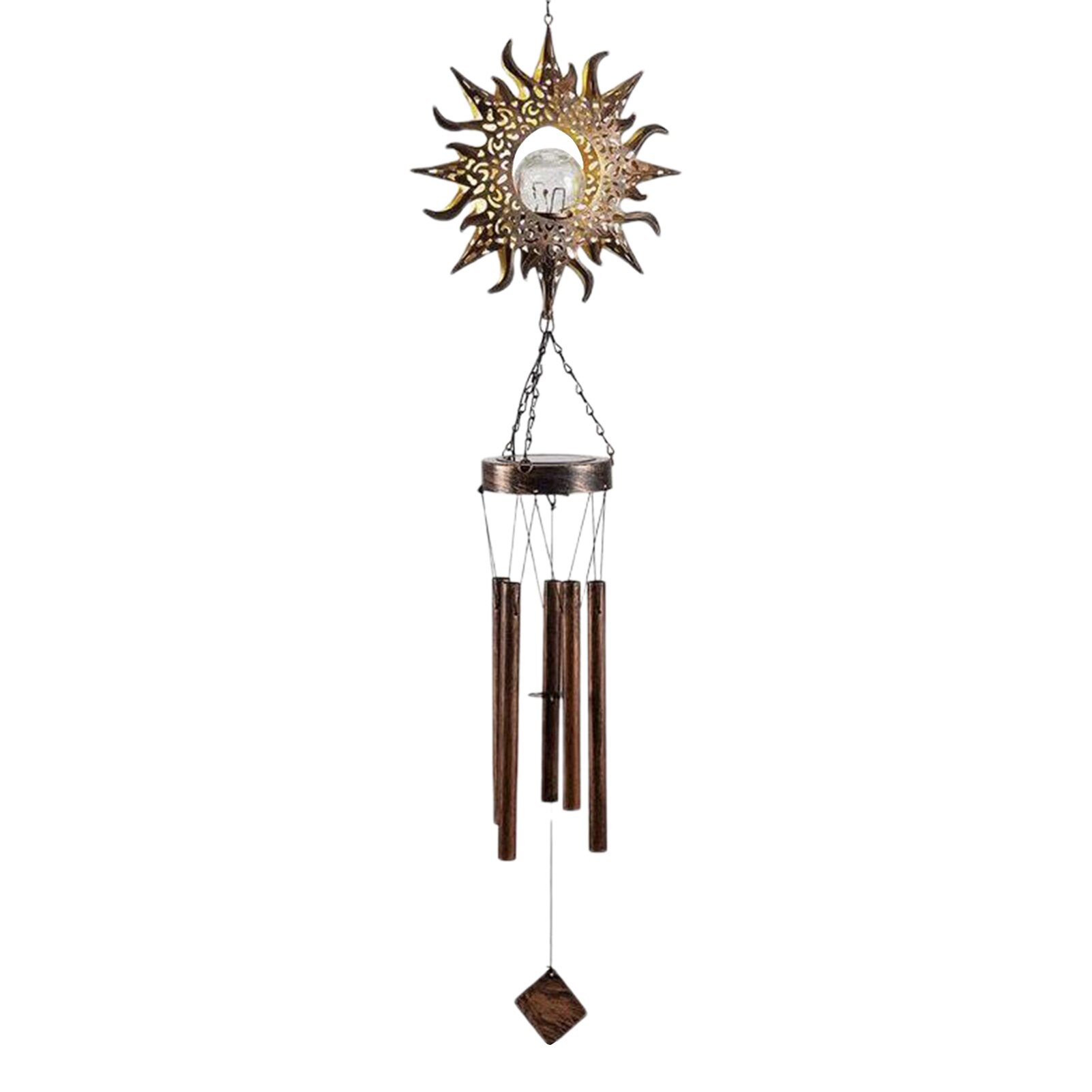 Solar Ramadan Moon Sun Wind Chimes Garden Waterpro... – Grandado