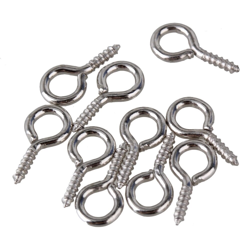 Tiny Mini Eye Pins Eyepins Hooks Eyelets Screw Sil... – Grandado
