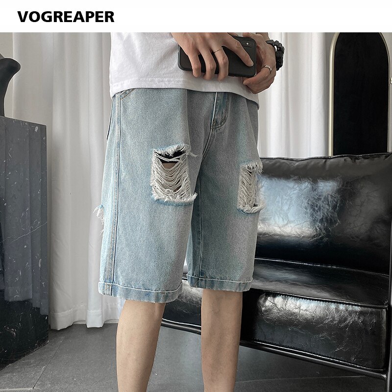 Streetwear Mannen Denim Shorts Klassieke Vintage G... – Grandado