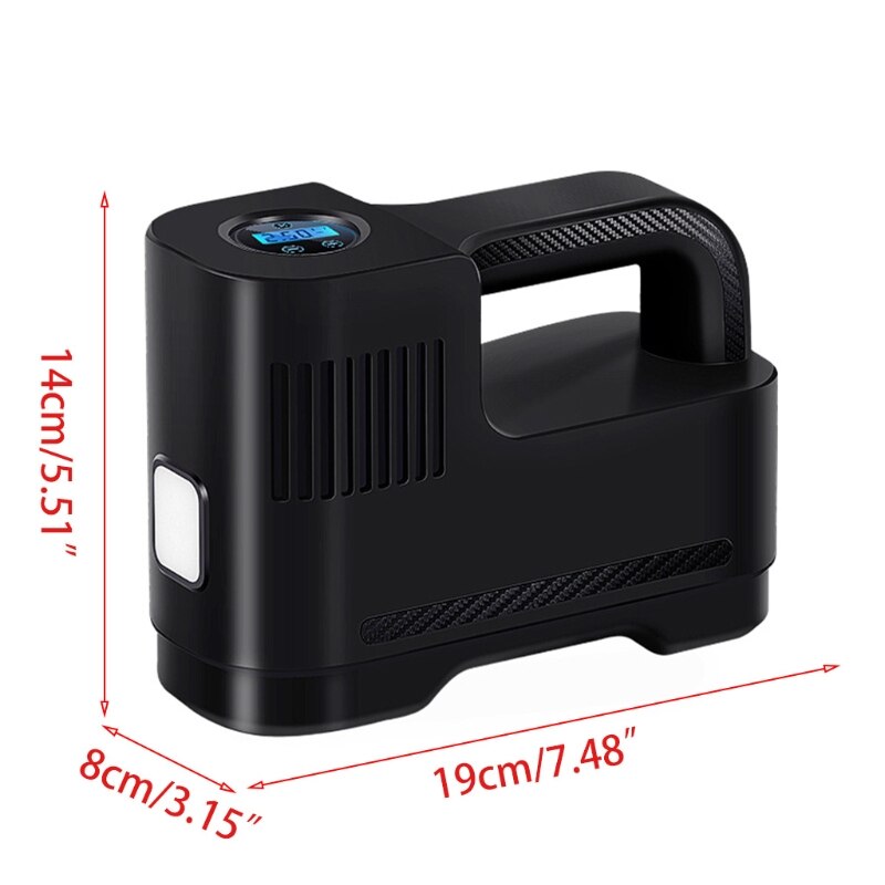 Portable Car Air Compressor DC 12V LED Light Digit... – Vicedeal