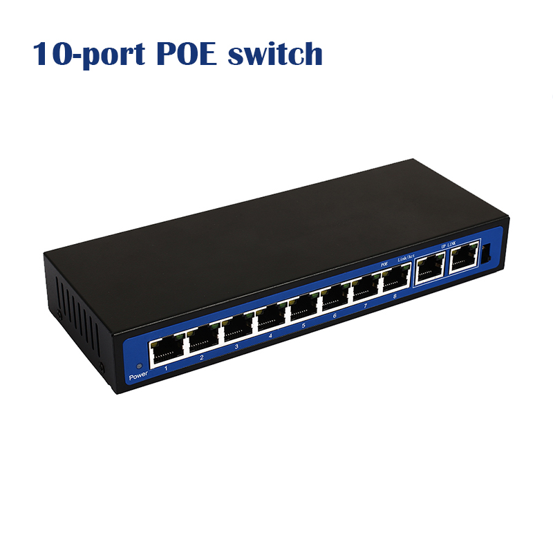 10 Ports 8 PoE Injektor POE Power Over Ethernet Sw... – Vicedeal