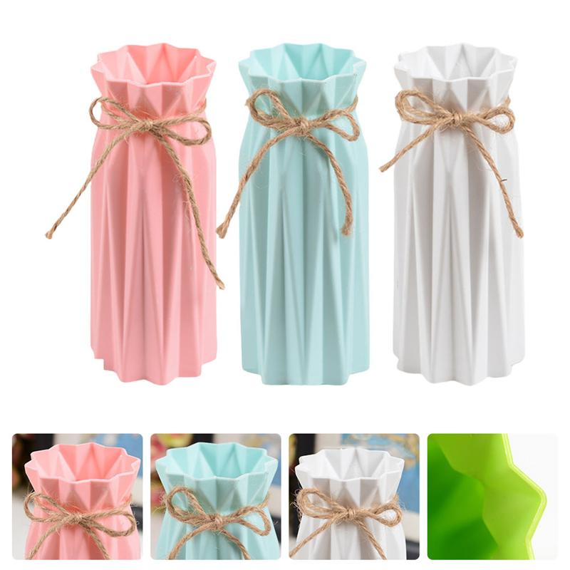3pcs Paper Folding Vase Decor Plastic Unique Flowe... – Grandado