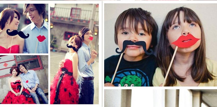 Photocall 76pcs / Set Colorful Fun Photo Booth Pro... – Grandado