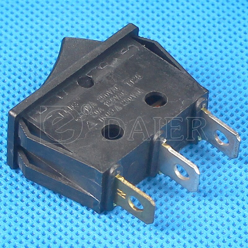 KCD3 Schwarz Rocker Schalter AUF OFF 3 Pin Rast SP... – Vicedeal