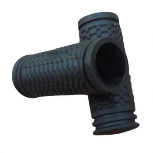 2 Pcs Black Texture Non-slip Rubber Handlebar Grip... – Grandado