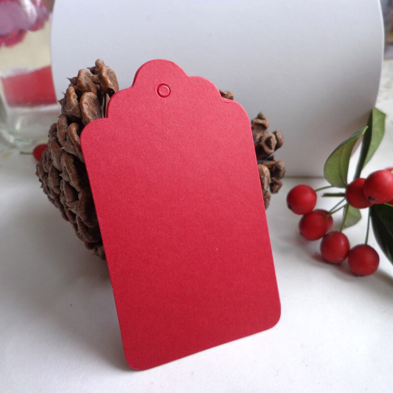 50pcs Red Paper Tags Blank Price Label Tags Weddin... – Grandado