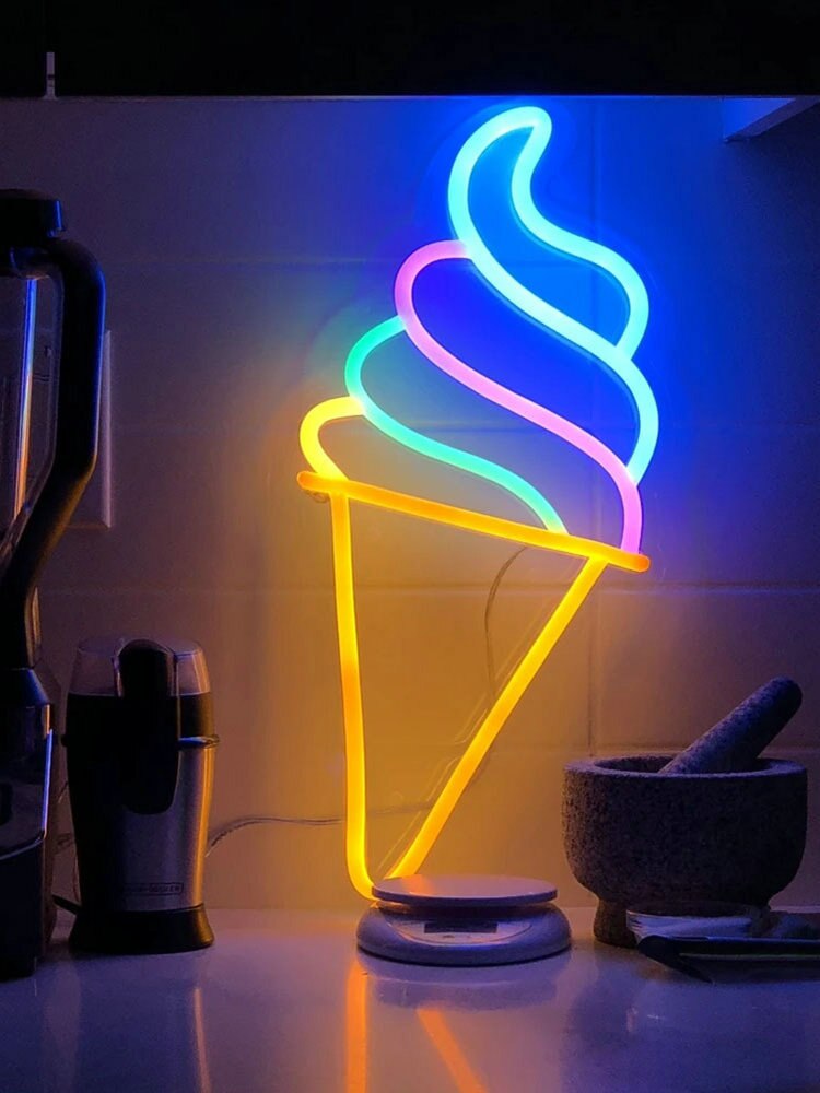 USB powered LED Neon Light Sign summer Beer Ice cr... – Grandado