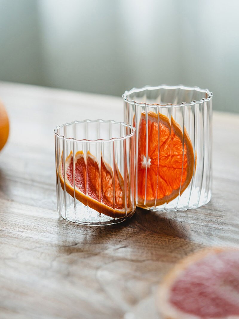 4PCS Ripple Wave Whisky Glasses, Water Glass, Juic... – Grandado