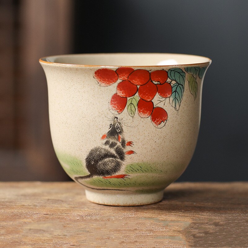 12 Stijl Chinese Zodiac Aardewerk Kopjes Thee Cup ... – Vicedeal