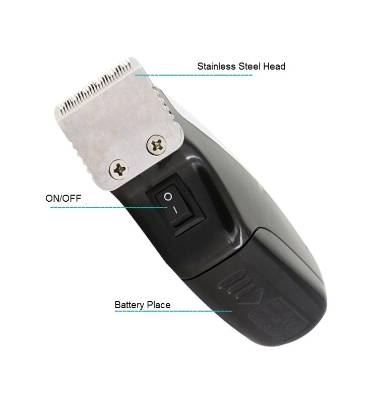 KM-666 Mini Hair Clipper Dry Battery Trimmer Groom... – Grandado