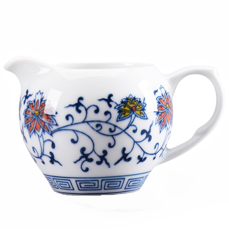 Hand Painted Vine Blue And White Porcelain Fair Cu... – Grandado