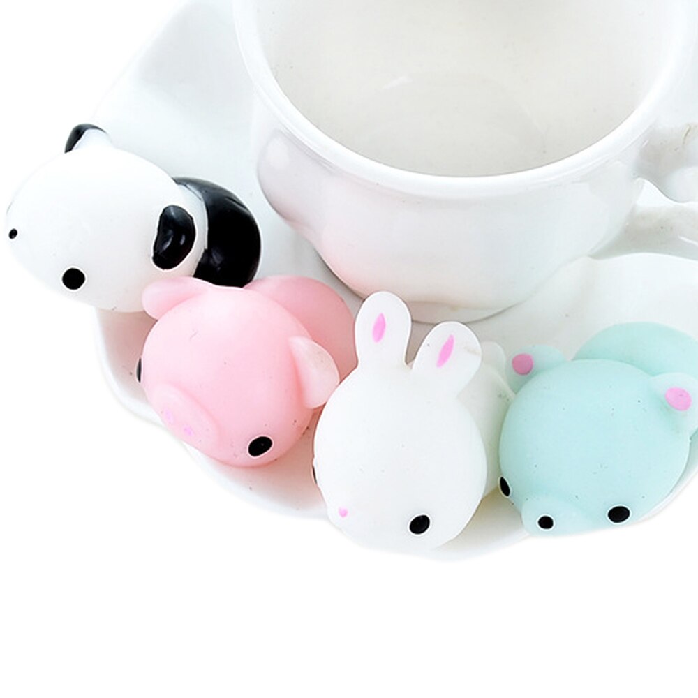 Besegad 6PCS TPR Cat Panda Rabbit Chick Mochi Squi... – Grandado