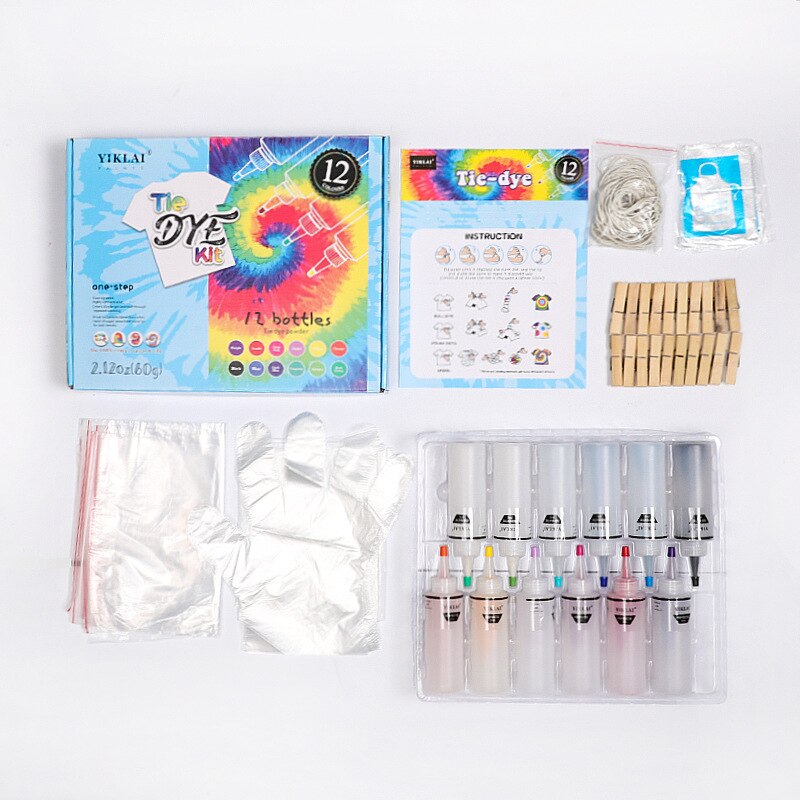 5PCs Set Tie Dye Kit Permanent One Step Tie Dye Se... – Vicedeal