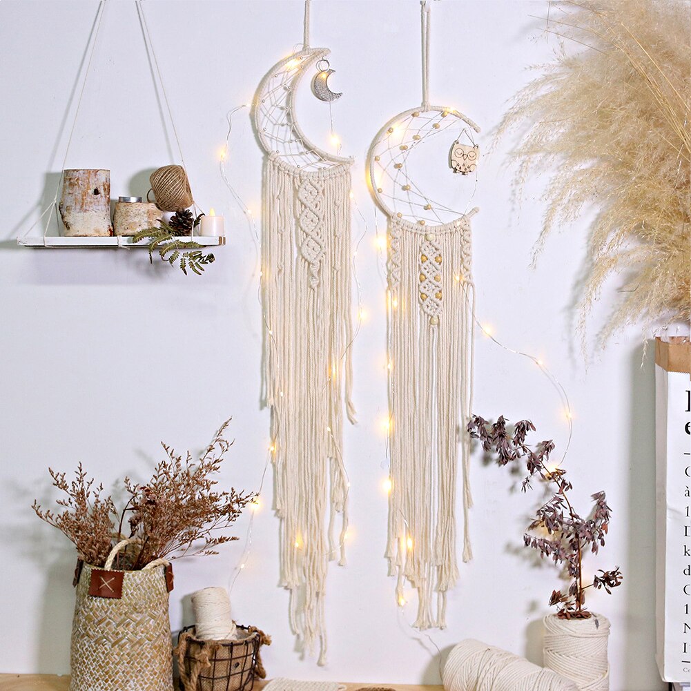 Macrame Muur Opknoping Star Moon Boho Home Decor M... – Vicedeal