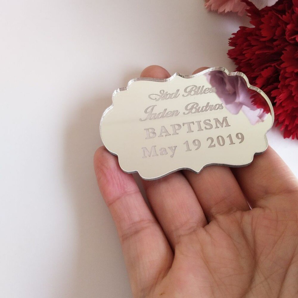 Custom Acrylic Engrave Mirror Sticker, Mirrored En... – Grandado