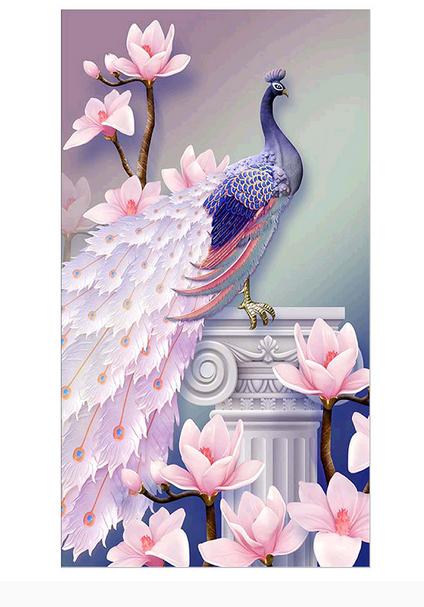 32*45cm Mosaic Diamond Painting Peacock 5D Diamond... – Grandado
