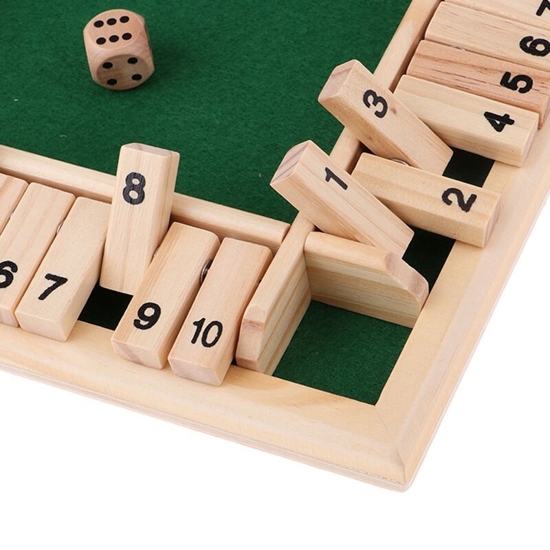 Shut the Box Dice Board Game Board Game in French,... – Grandado