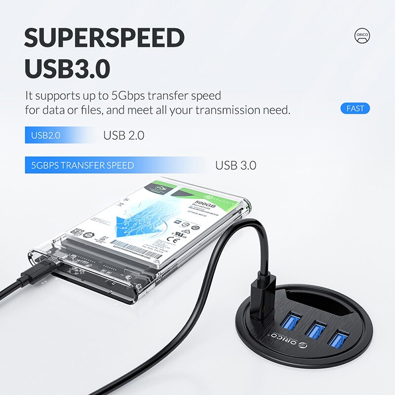 Orico DESK-4U 5Gbps High-Speed Usb Hub Splitter Mu... – Vicedeal