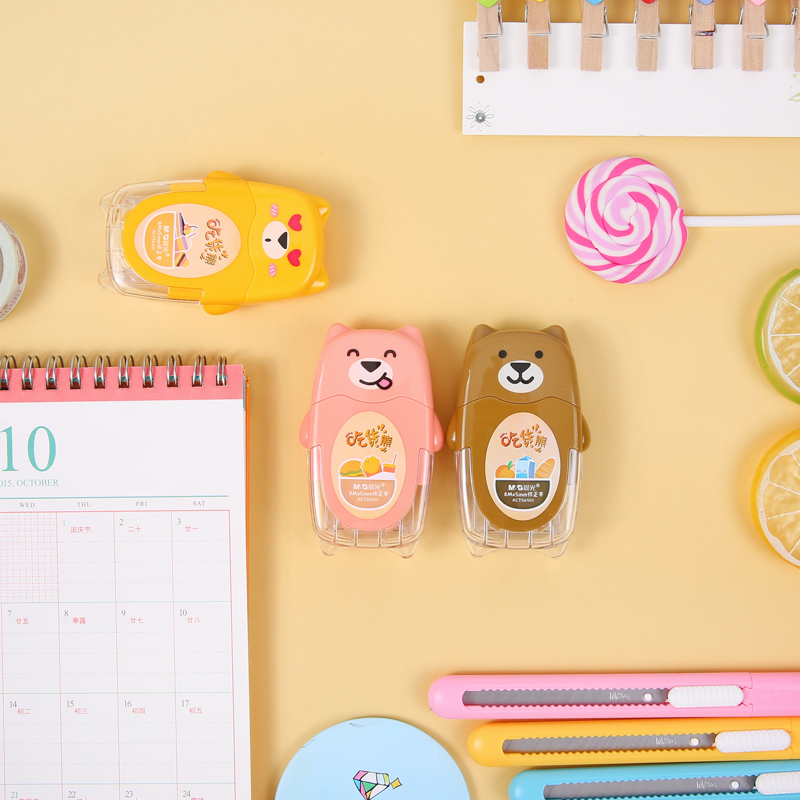 Cartoon Animals Correction Tape 8+8mm Press Type K... – Grandado