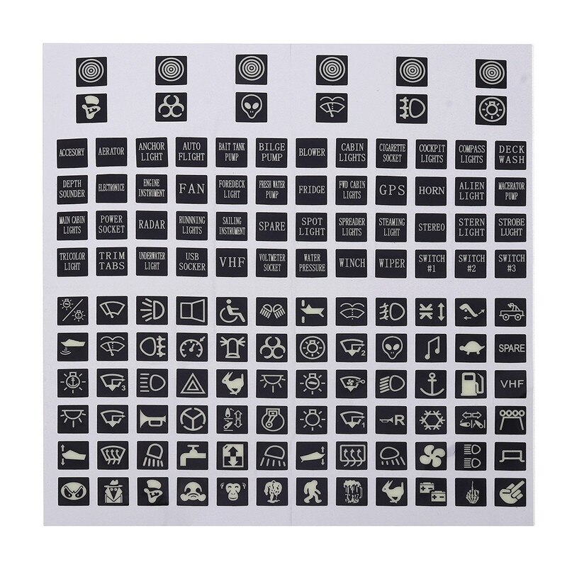 120 Sticker Rocker Switch Label Decal Circuit Pane... – Vicedeal