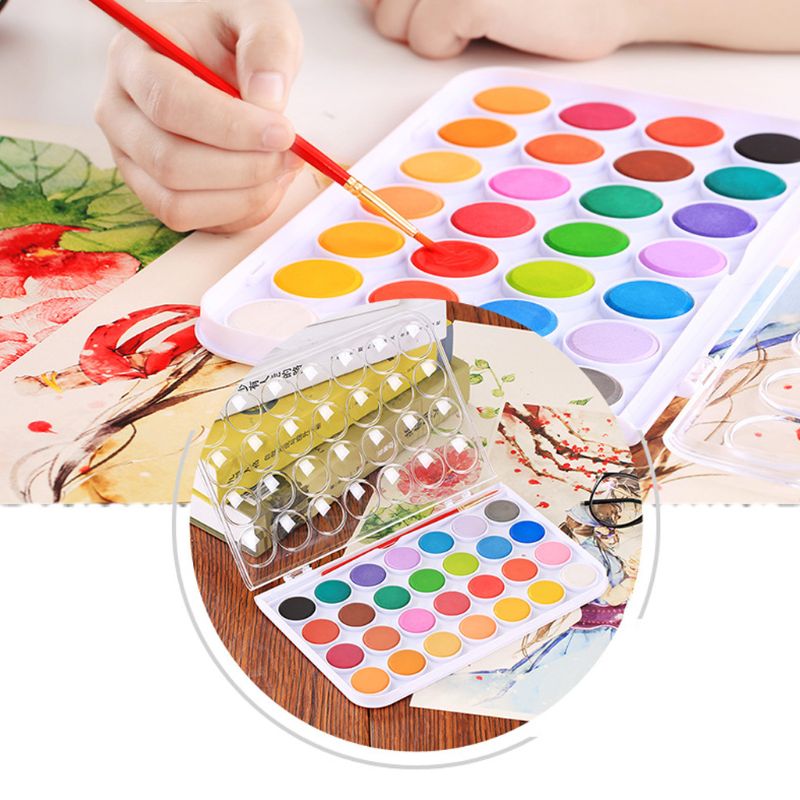 28 Color Fundamental Watercolor Pain Set with Pain... – Grandado