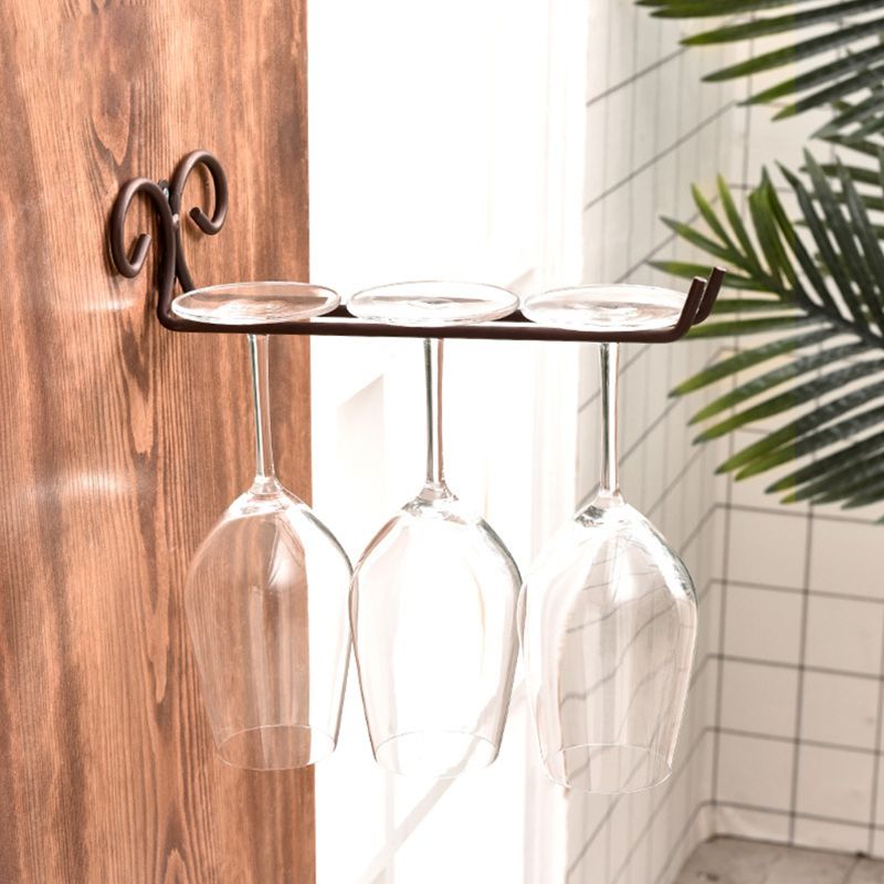Unilateral Side Single Row Hanging Wine Glass Hold... – Grandado