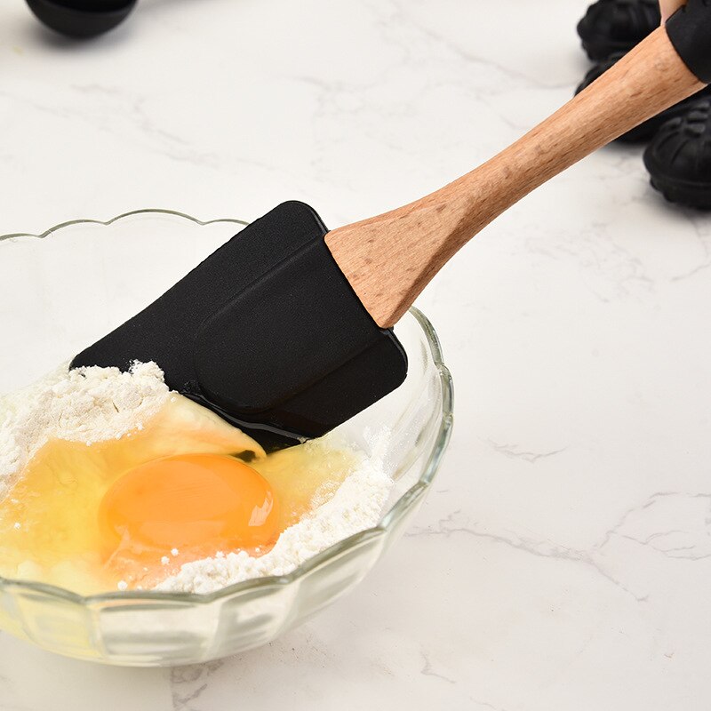 Silicone Wood Brush Scraper Pasta Gloves Egg Beate... – Grandado