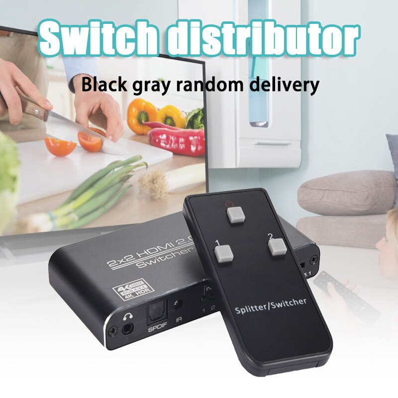 2 In 2 Out HDMI 2.0 Switcher HDMI Distributor 2X2 ... – Grandado