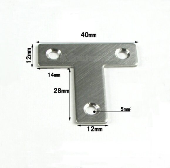 20 Pieces 40x40x12mm Stainless Steel T Shape Angle... – Grandado