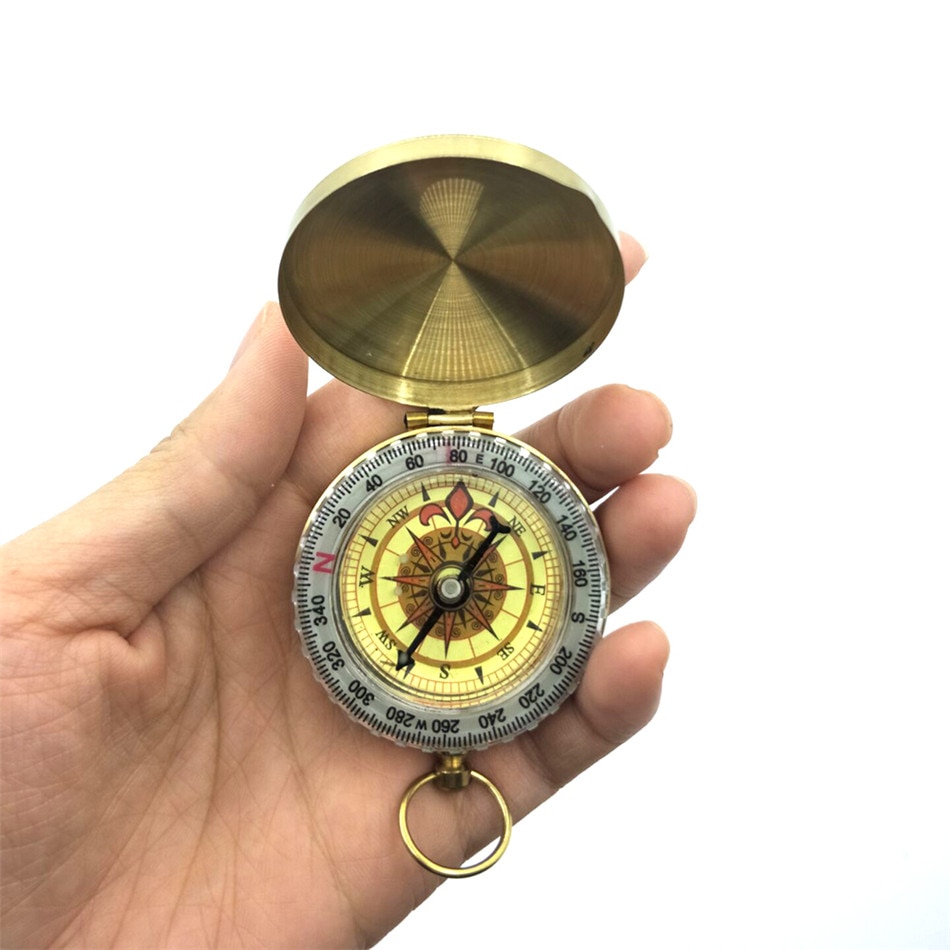Pure Copper Clamshell Compass Luminous Pocket Comp... – Grandado