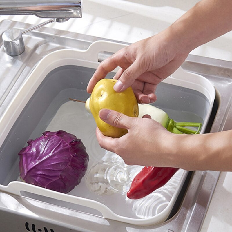 2 Pcs Portable 9 L Capacity Foldable Dish Basin Co... – Grandado