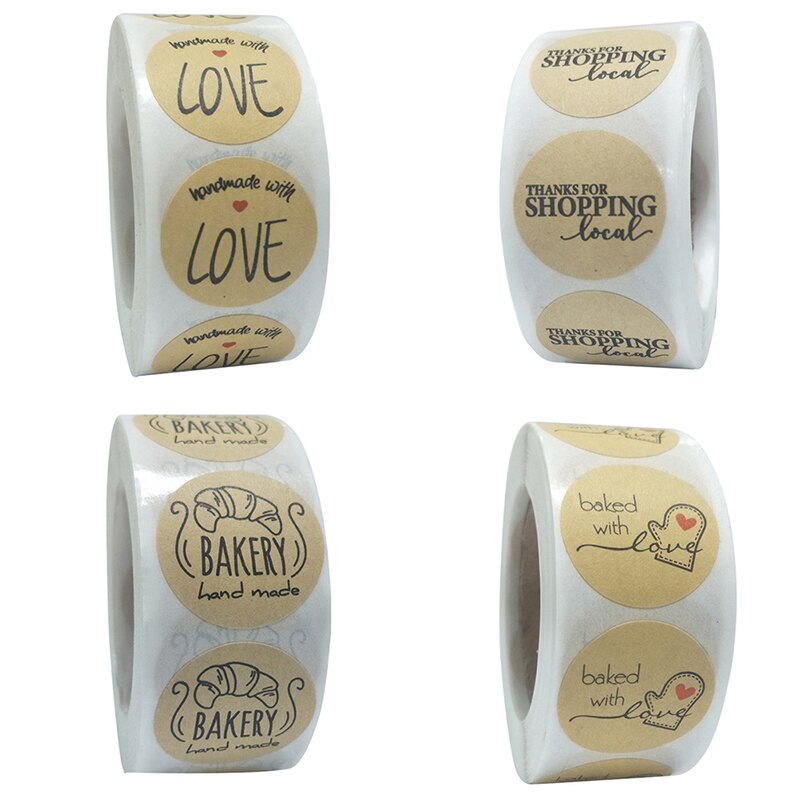 500 stk blomster hjerte tak klistermærker scrapboo... – Grandado