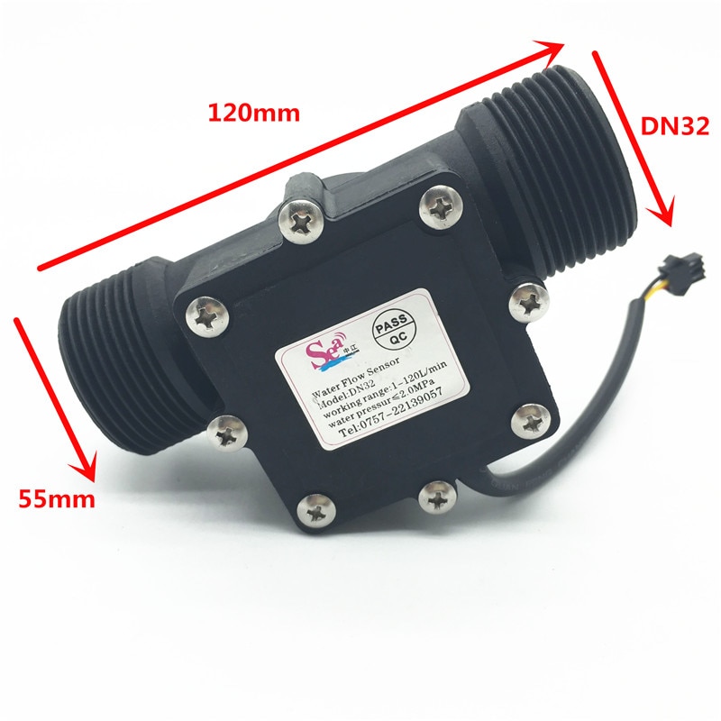 DN32 Water Flow Meter Sensor Switch G5/4'' Thread ... – Grandado