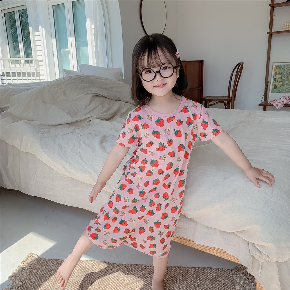 Baby Girls Cotton Nightdress Little Girls Girl Paj... – Grandado