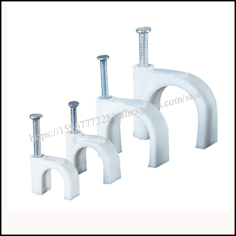 Black Cable Clips 100-Pack 3.5mm Round – For Telephone Wire, Ethernet ...