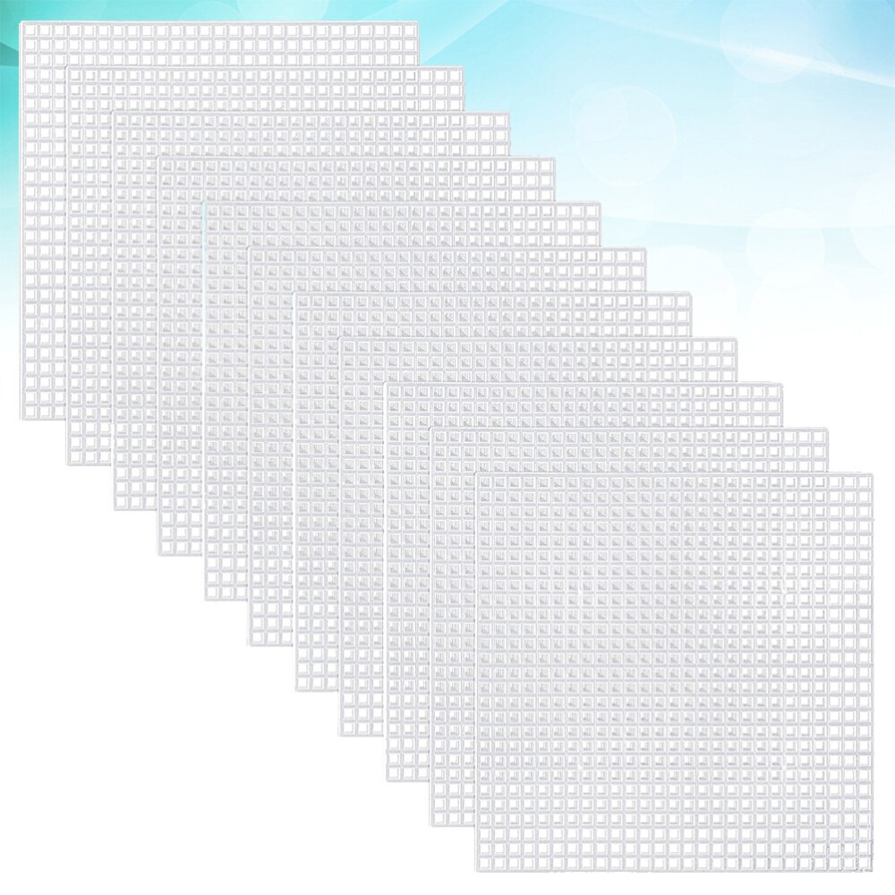 30 Pcs 8x8cm Square Mesh Plastic Canvas Sheets Cro... – Grandado