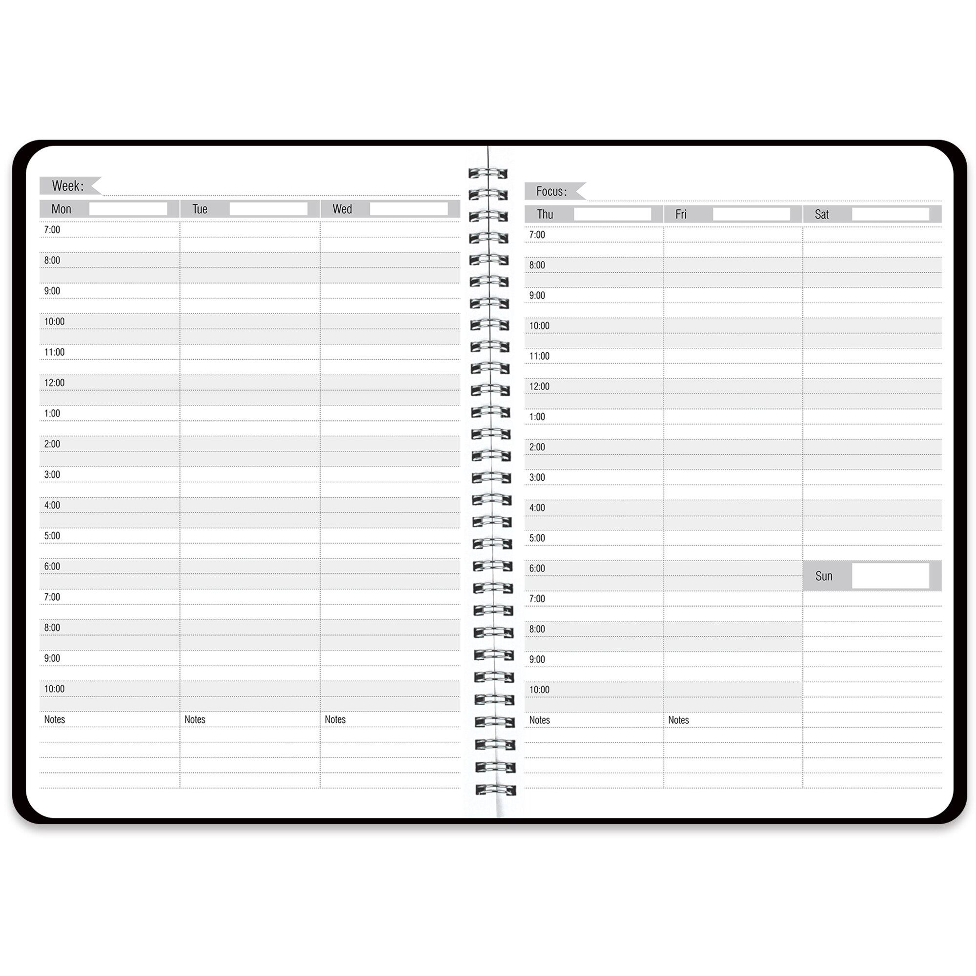 Weekly Planner Undated Hourly Appointment Book Dai... – Grandado
