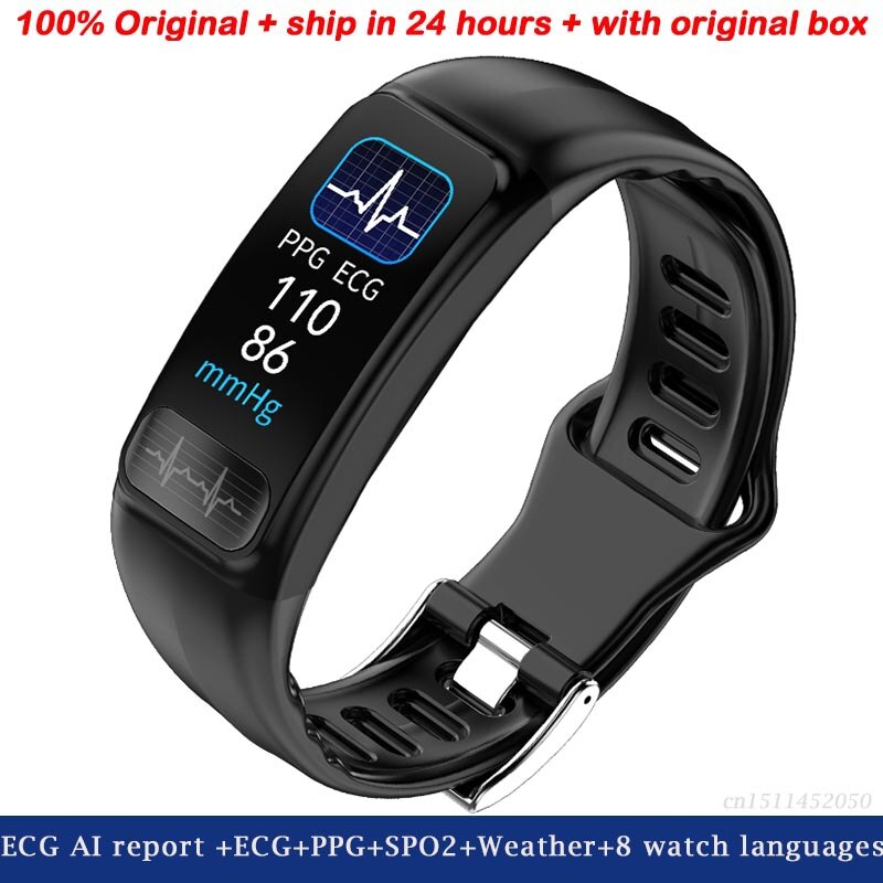 Greentiger P12 ECG AI Report Smart Bracelet ECG PP... – Grandado