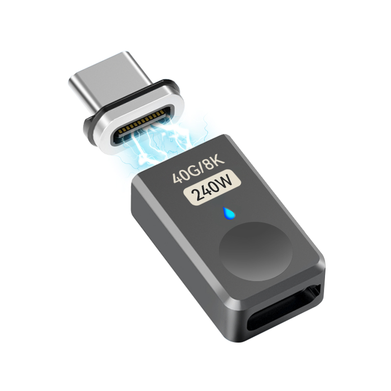 USB Type C Magnetic Adapter Straight 240W with USB... – Grandado