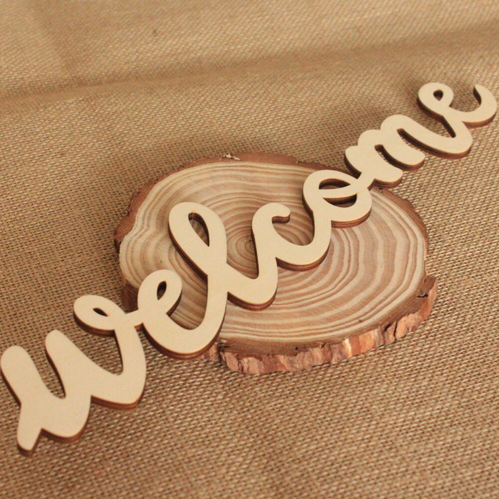 5pcs Wooden Welcome Sign Front Door Hanging Plaque... – Grandado