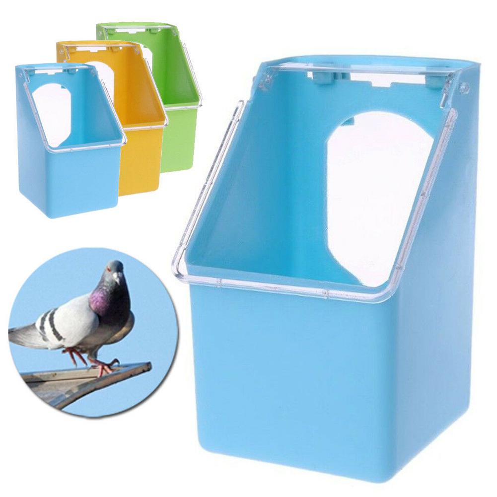 Transparante vogelkooi hangende voederbak met deks... – Vicedeal