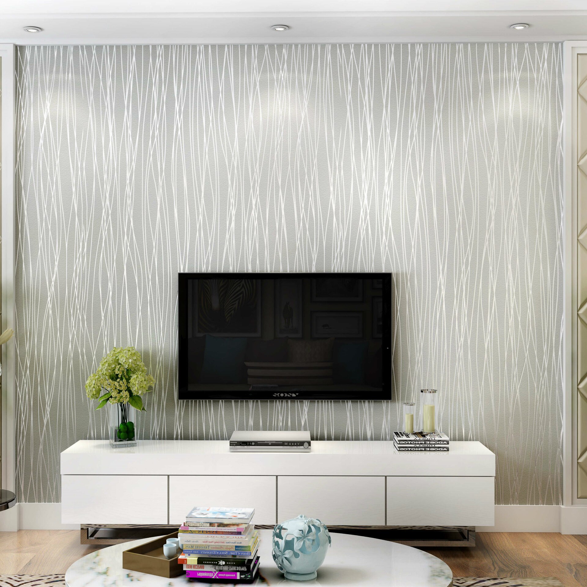 Non-woven wallpaper wallpaper bedroom living room ... – Grandado
