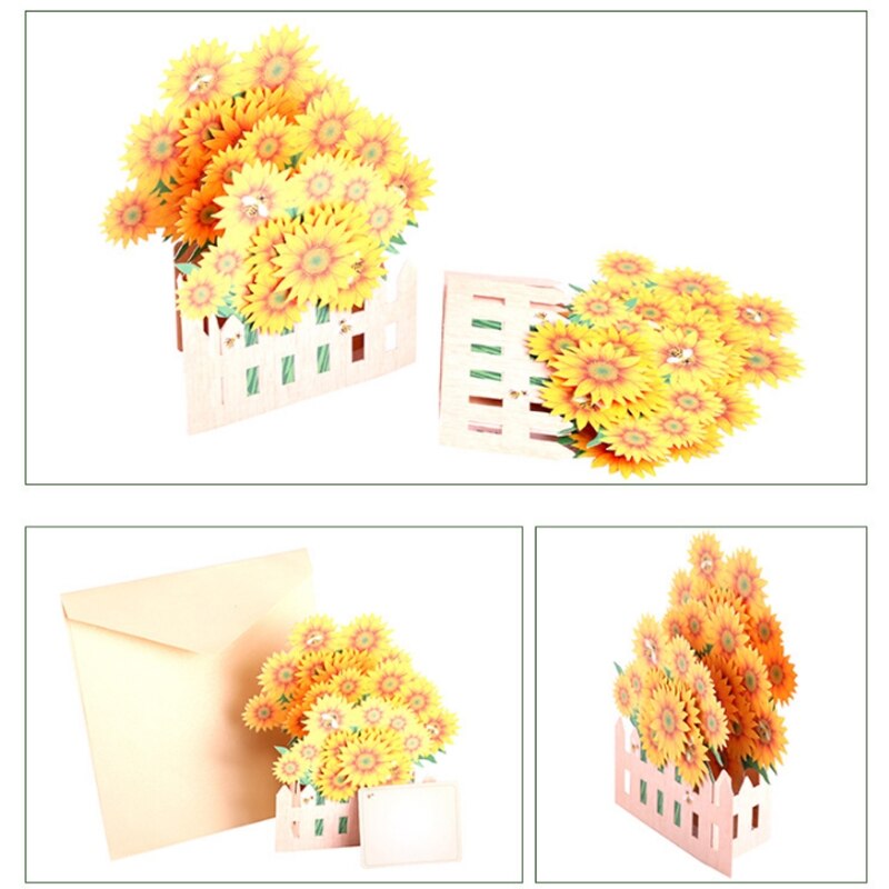 Sunflower Greeting Cards Handmade Birthday Wedding... – Grandado