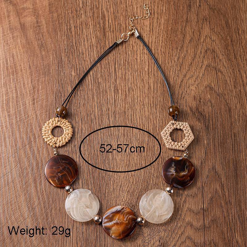 Vintage Acrylic Accessories Handmade Pendants Neck... – Grandado