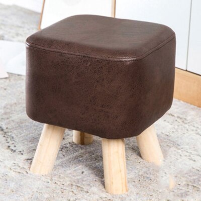 Living Room Stool Shoe Changing Stool Square Short... – Grandado