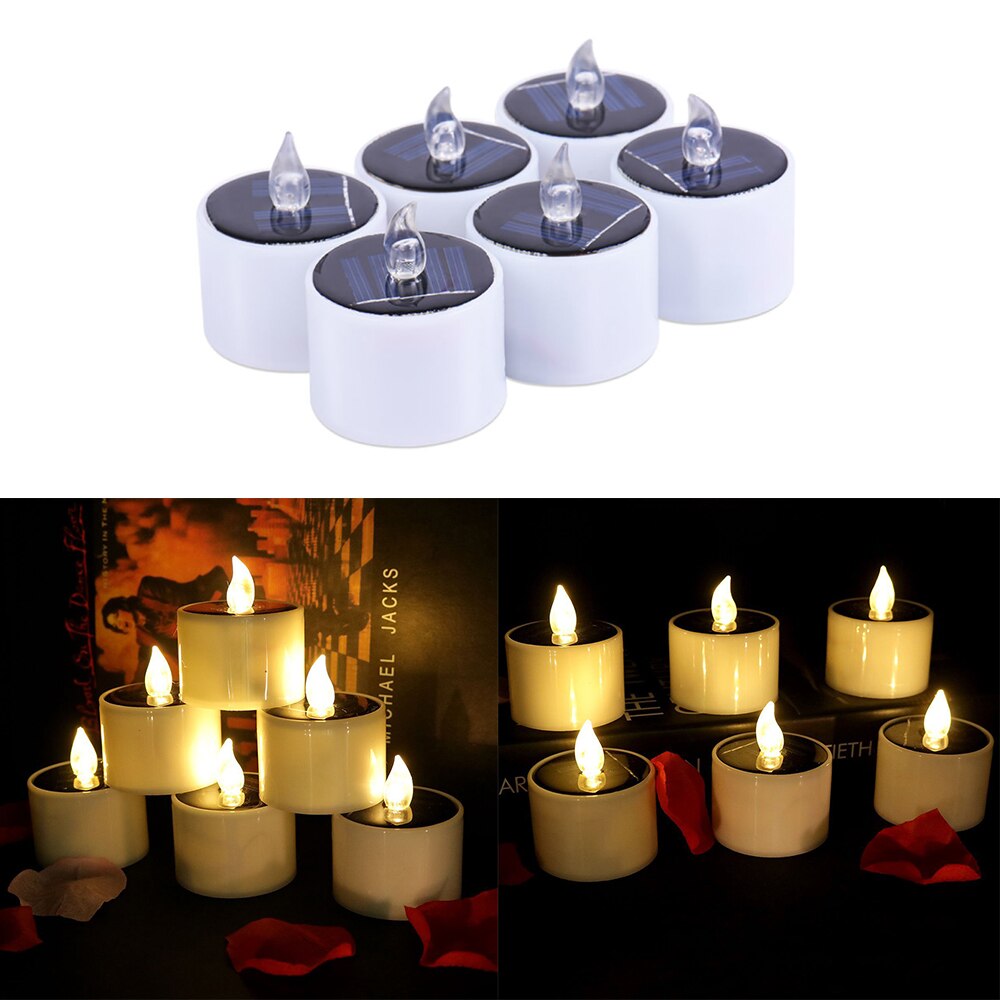 6 st led ljus ljus soldrivna led ljus flamlösa ele... – Grandado