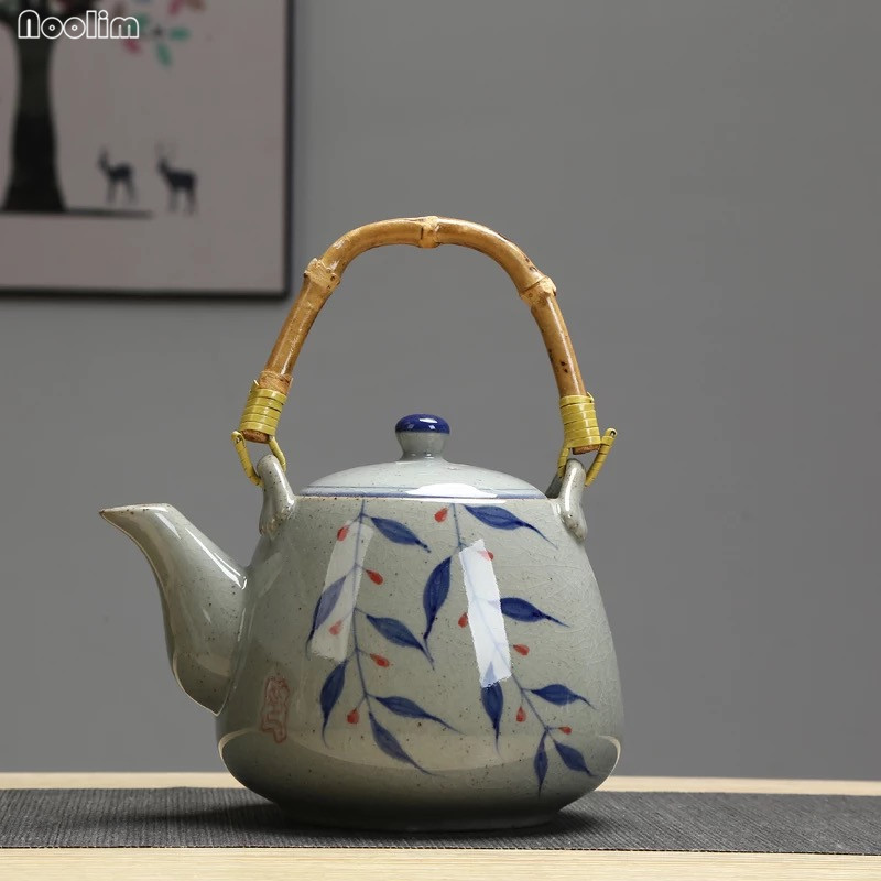 NOOLIM 1000ml Large China Teapot Hand-painted Cera... – Vicedeal