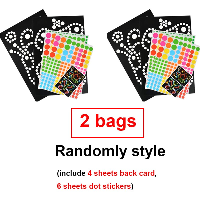 1 Set DIY Colorful Dot Primary Mosaic Puzzle Stick... – Grandado