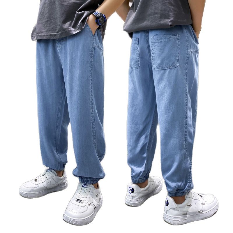 Summer jeans for boys denim trousers 4-15T kids fu... – Grandado